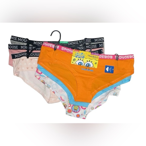 Disney | Intimates & Sleepwear | Minnie Mousespongebob Panties Lot Of 2 ...